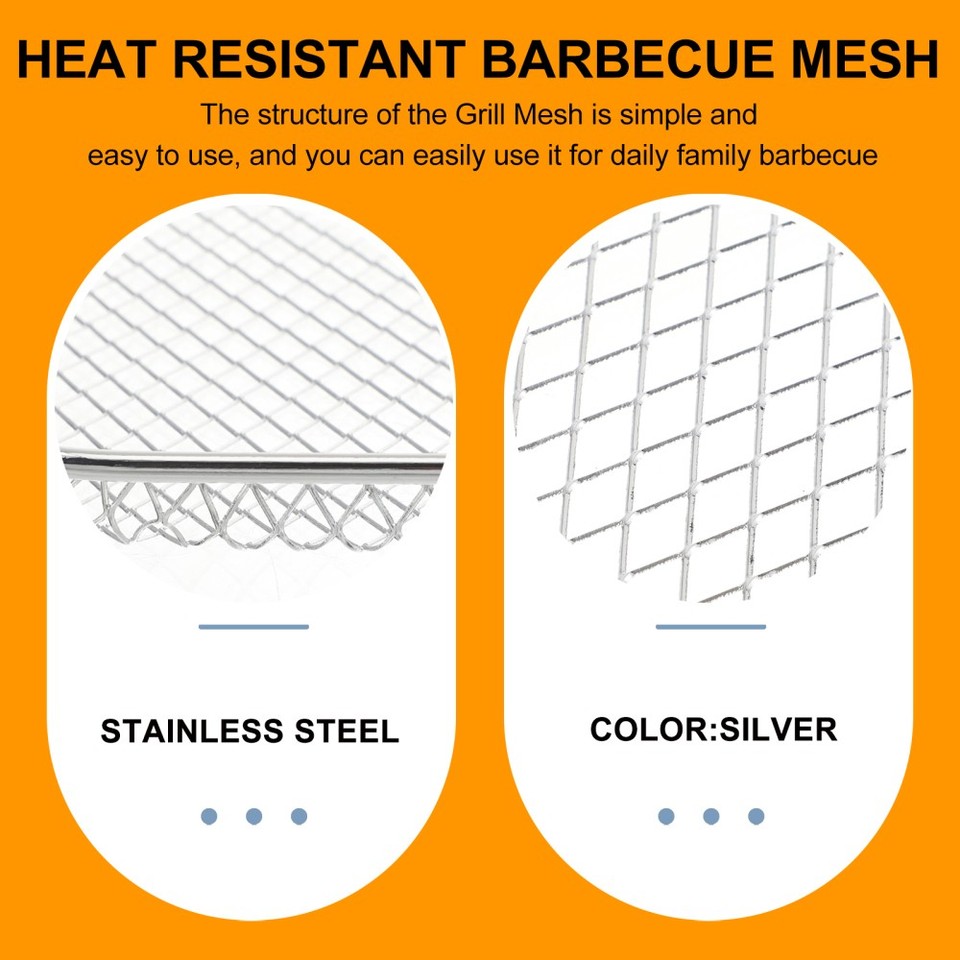 Portable Stainless Steel Barbecue Mesh Outdoor BBQ Net Camping BBQ Use ...