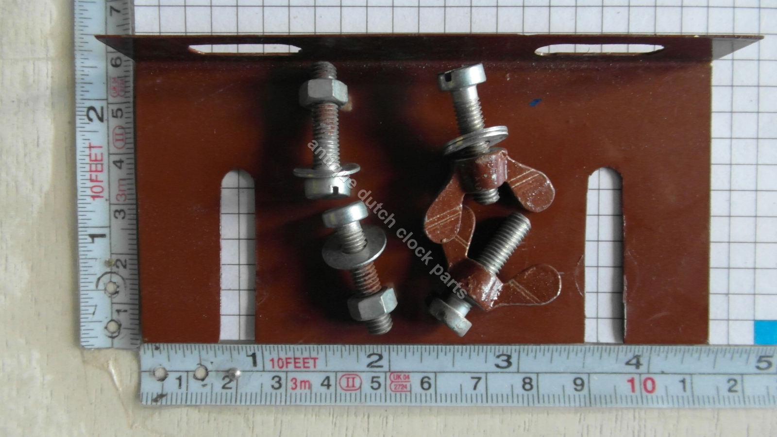 SET MOUNTING PLATES TO FASTEN CLOCK WORK IN LARGE DUTCH FRIESIAN TAIL ...