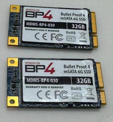 Lot of 2 32GB MyDigitalSSD Bullet Proof 4 (BP4) SATA III 6G MDMS-BP4 ...