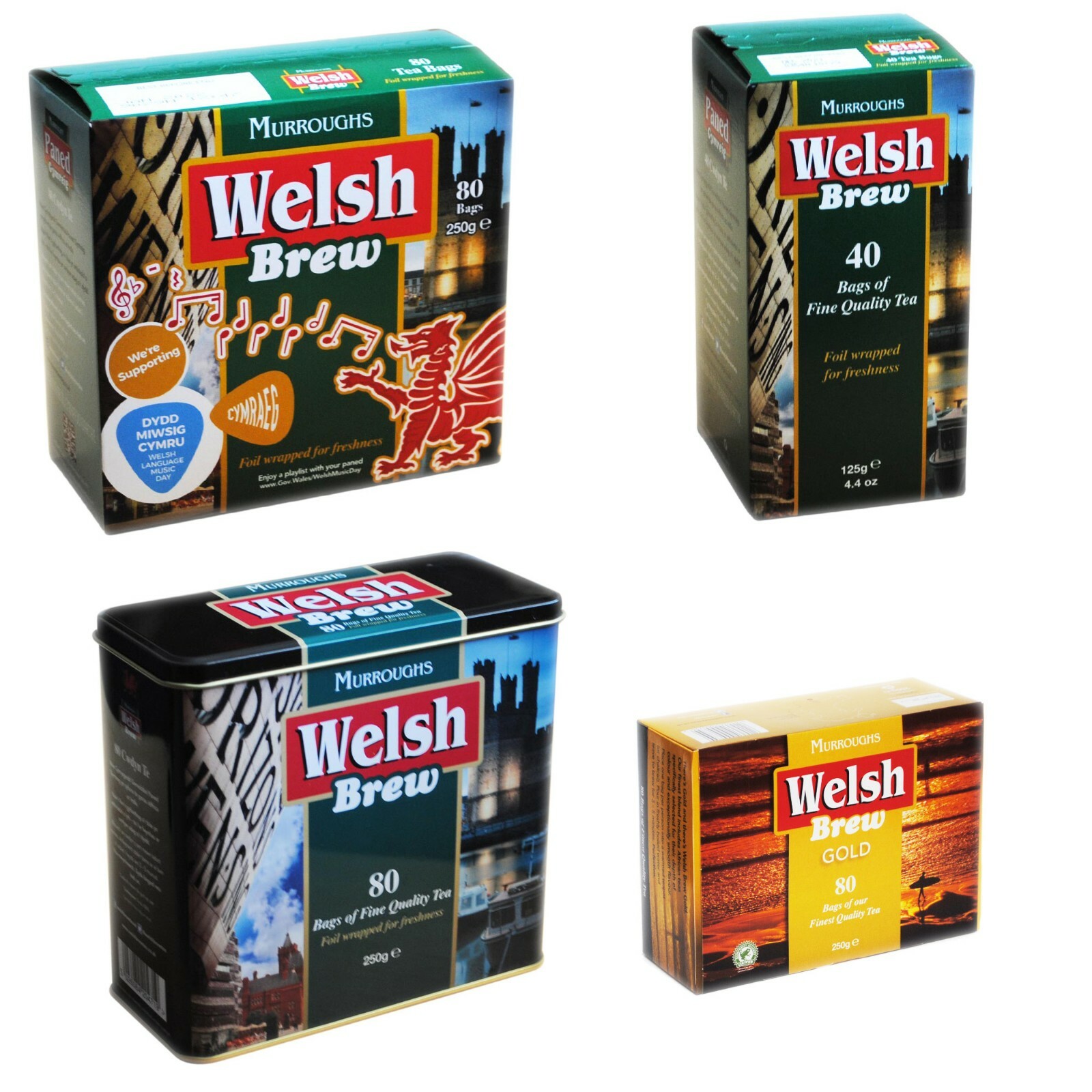 Welsh Brew Tea Bags By Murroughs Of Abertawe Paned Cymraeg Free UK ...