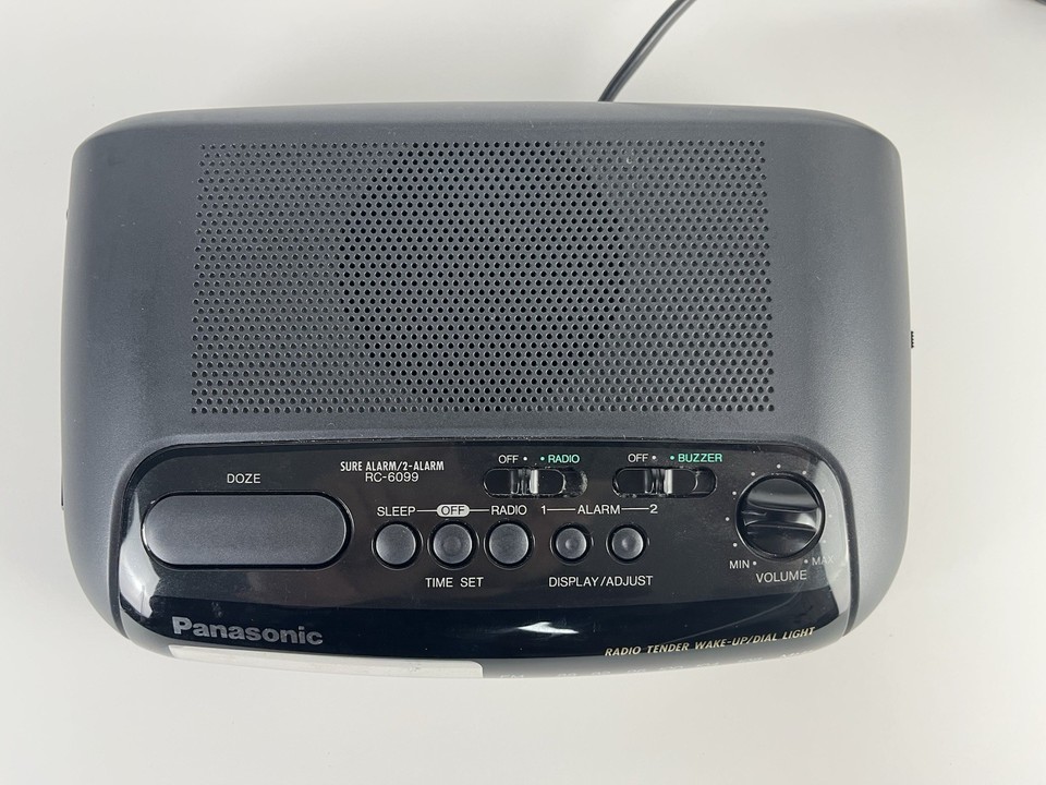 Panasonic Clock Radio RC-6099 Black, Clean, Tested And Working | eBay