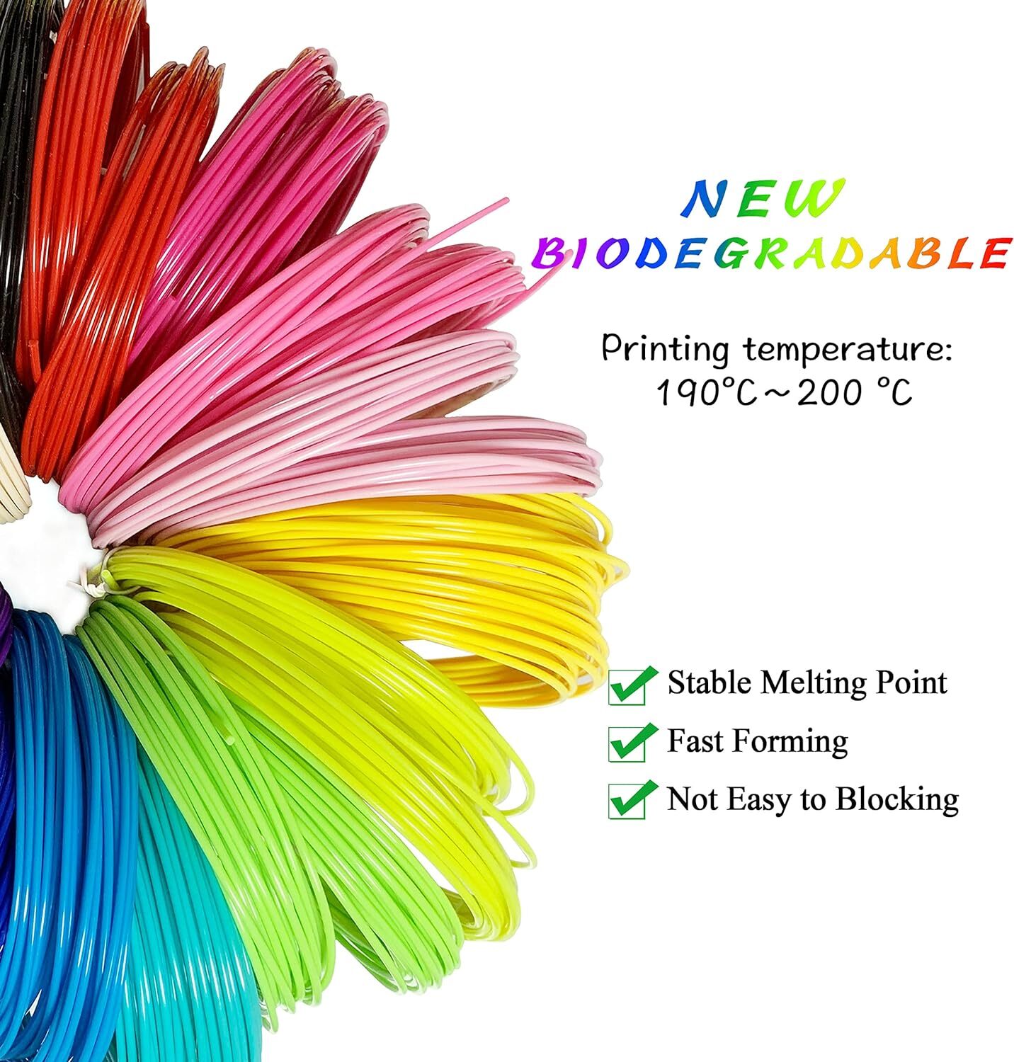 3D Pen Print Filament - 20 Bundle Printer PLA Refills - Printing Refill ...