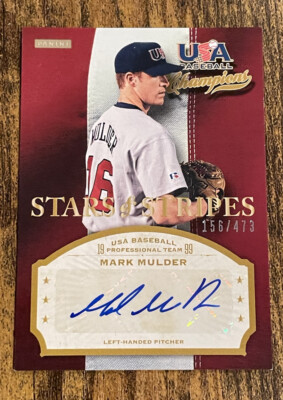 2013 USA Baseball Champions Stars & Stripes Signatures /473 Mark Mulder ...