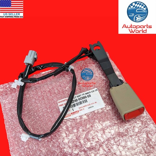 GENUINE TOYOTA TUNDRA SEQUOIA DRIVER SAND BEIGE SEAT BELT BUCKLE 73240 ...