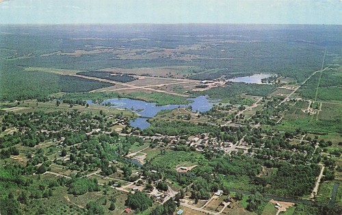 Bellaire MI Michigan Aerial View Antrim County Airport Aviation Vtg ...