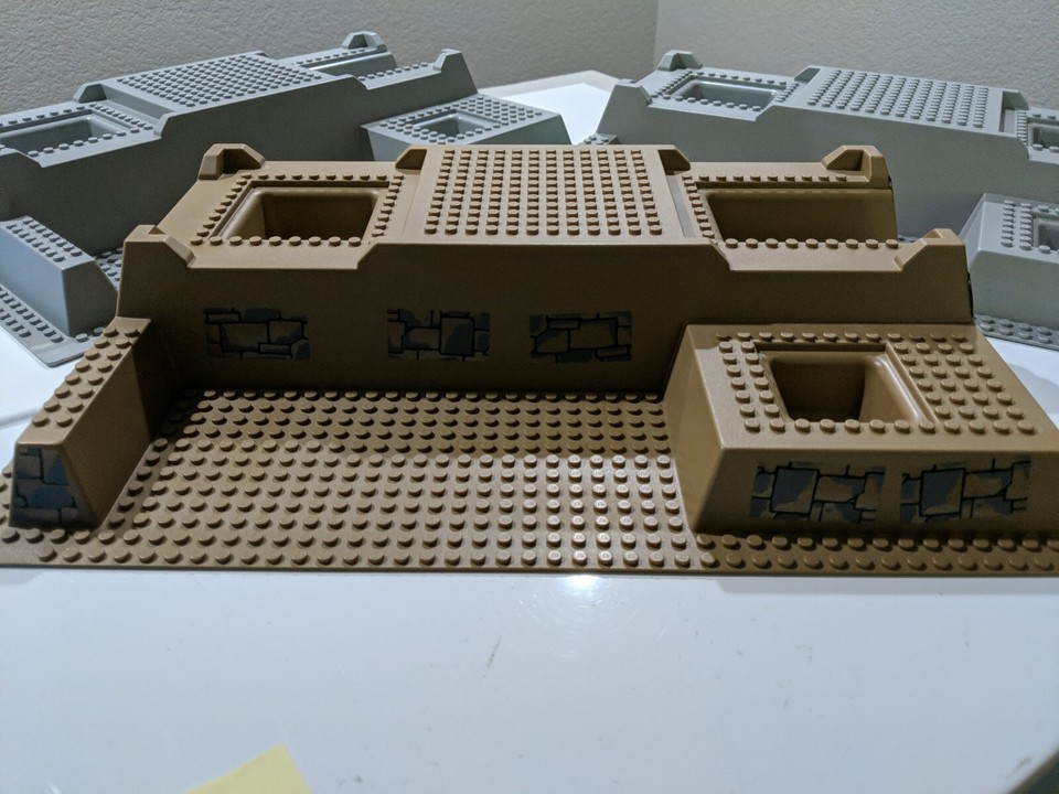 LEGO 51542 Baseplate, Raised 32 x 48 x 6 with Level Front ~ 2 Grey & 1 Tan LOT | eBay