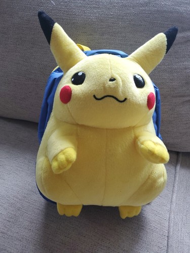Vtg Pikachu Plush Pocket Monsters Pokemon Backpack Blue Japanese Small ...