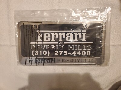 Beverly Hills Ferrari Car Dealership License Plate Frame and Insert | eBay