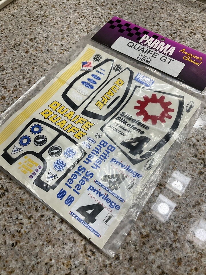 Vintage Parma 10798 Quaife GT Decal Sticker Set Kit RC Pan Car Body ...
