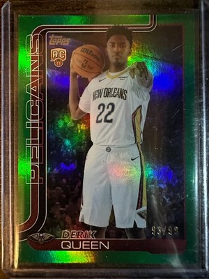 Derik Queen 2025-26 Topps Flagship True Green Foil /99 #213 Rookie RC ...