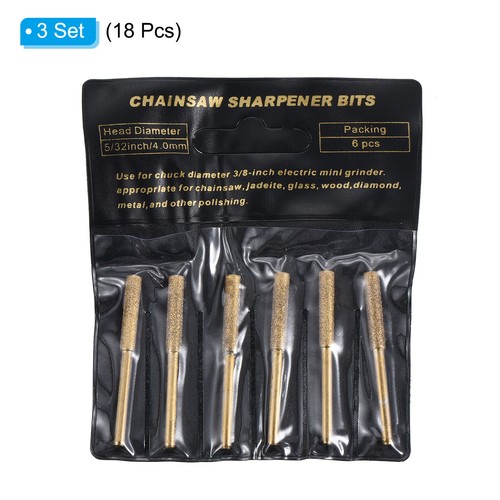 18 Pack 5/32 Inch Diamond Chainsaw Sharpener Titanium Plating Stone ...