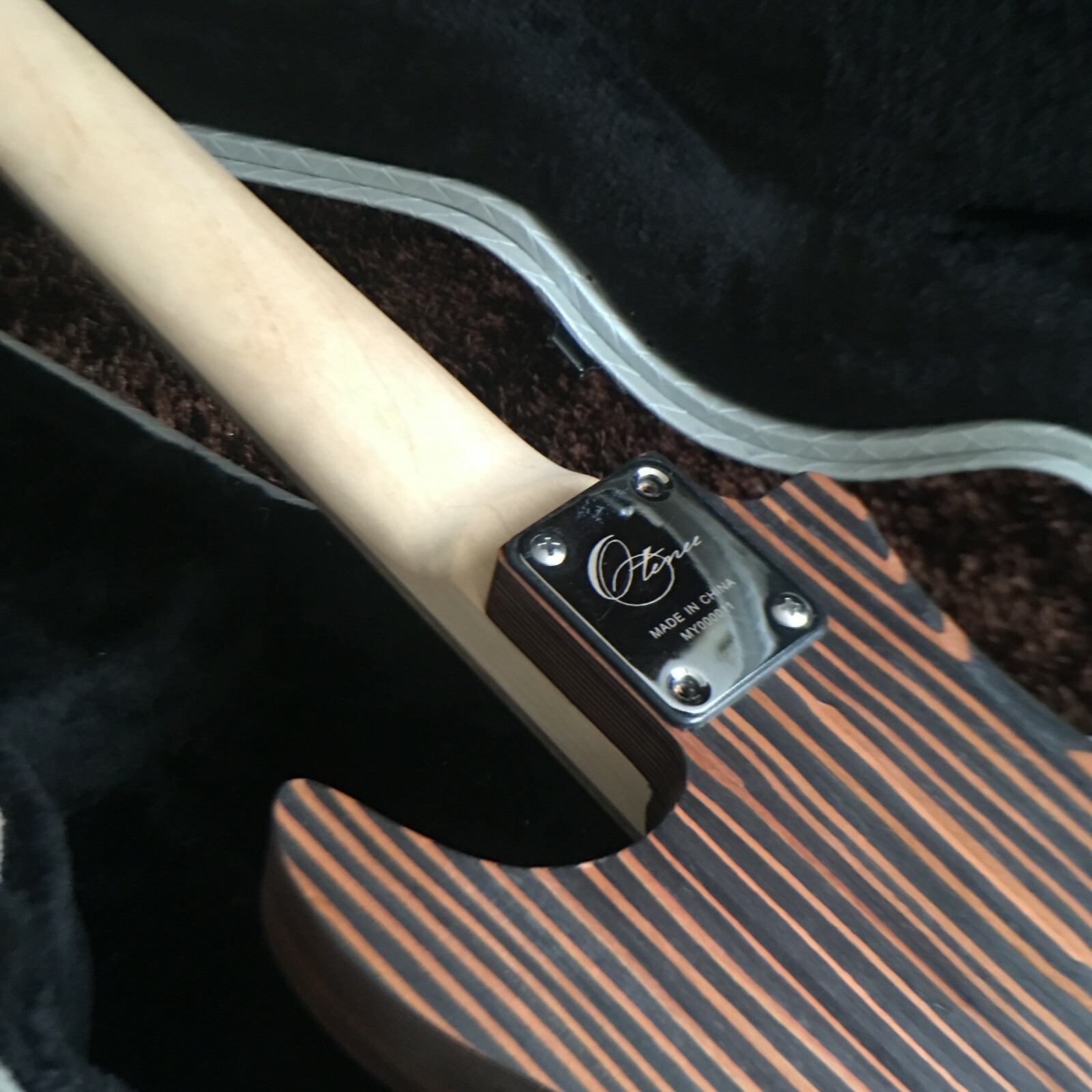 Musoo brand electric bass headless bass zebra wood body | eBay