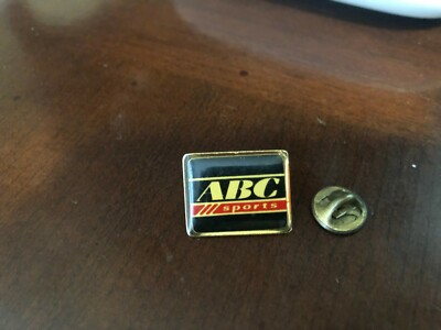 Vintage ABC Sports pin Black Red | eBay