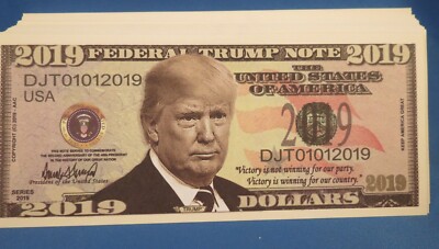 WHOLESALE LOT OF 100 2019 DONALD TRUMP NOVELTY MONEY MAKE AMERICA GREAT ...