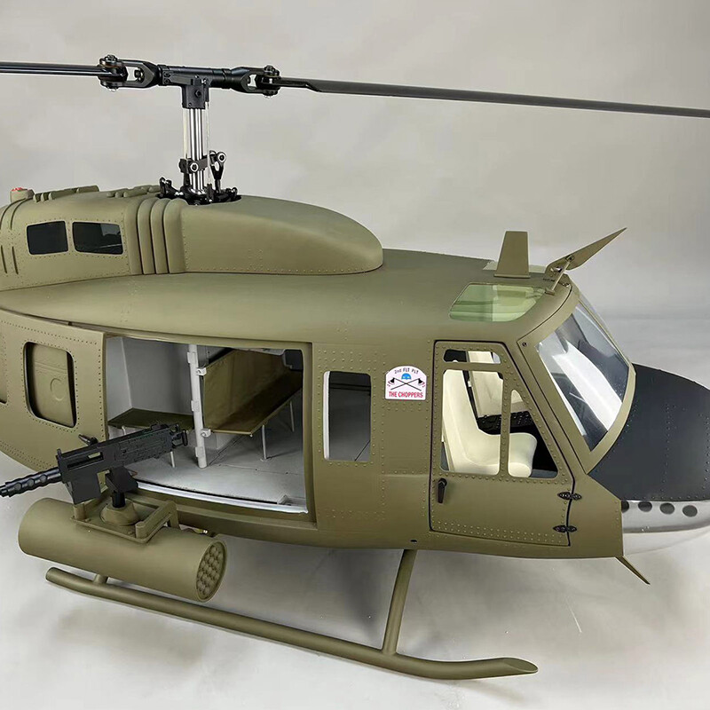 Military 800 UH-1D Army ARF RC Helicopter Fuselage 800 Size UH1D SM2.0 ...