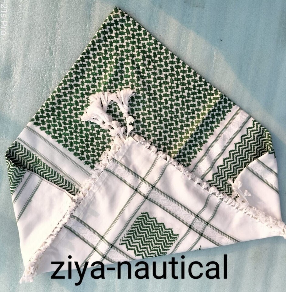 Cotton Keffiyeh Shemagh Original Made In India Arab Scarf Kufiya Arafat ...