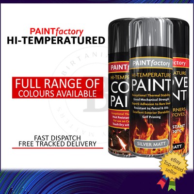 High Temperature Paint Spray Extremely Heat Resistant Stove Black Coal ...