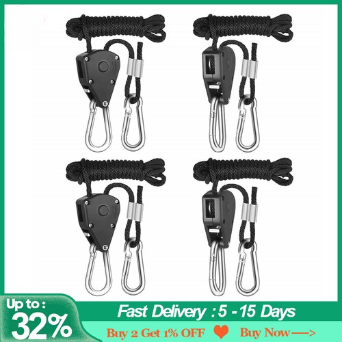 Pulley Ratchets Kayak and Canoe Boat Bow Stern Rope Lock Tie Down Strap ...