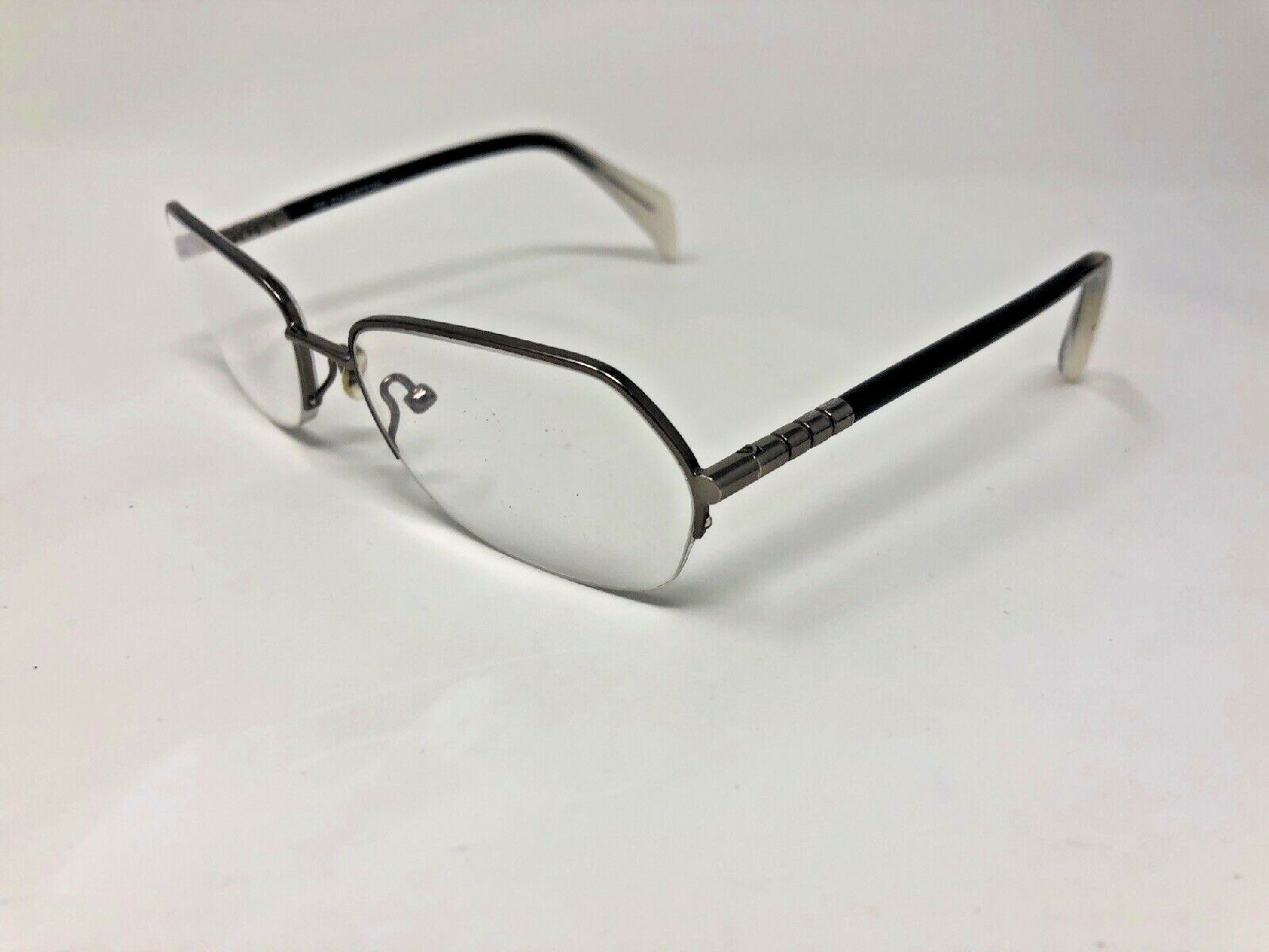 TC CHARTON “EDNA” Eyeglasses Frame Half Rimless 53-16-135 Silver/Dark ...