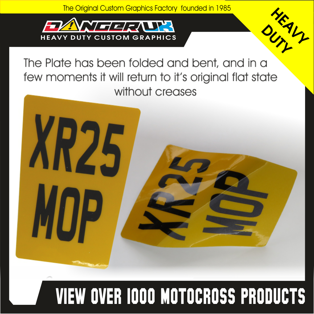 Motorcycle FLEXIBLE Bendy Small SHOW NUMBER PLATE Off-Road ENDURO | eBay UK