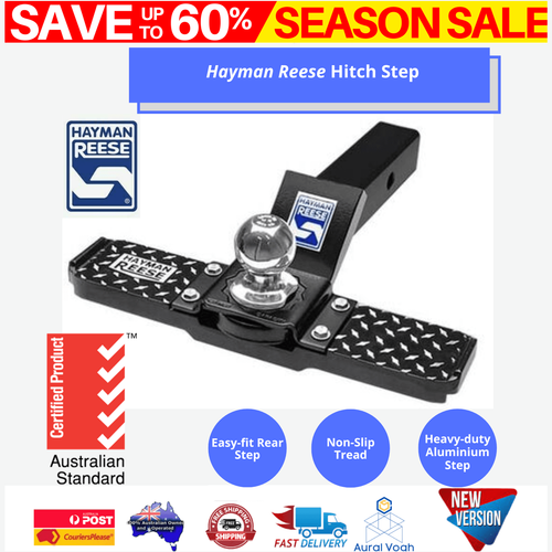 Hayman Reese Hitch Mount Step 7 Pin Flat Plug Non Slip 150kg | eBay ...