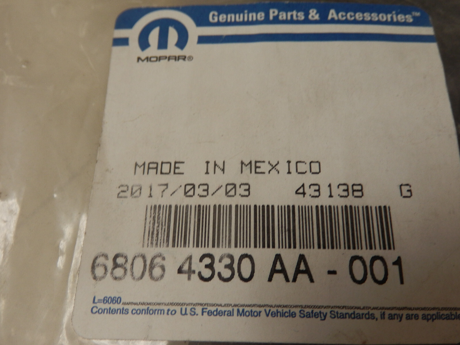 2010-2019 RAM Front Bumper Upper Bracket | 68064330AH | Genuine OEM ...