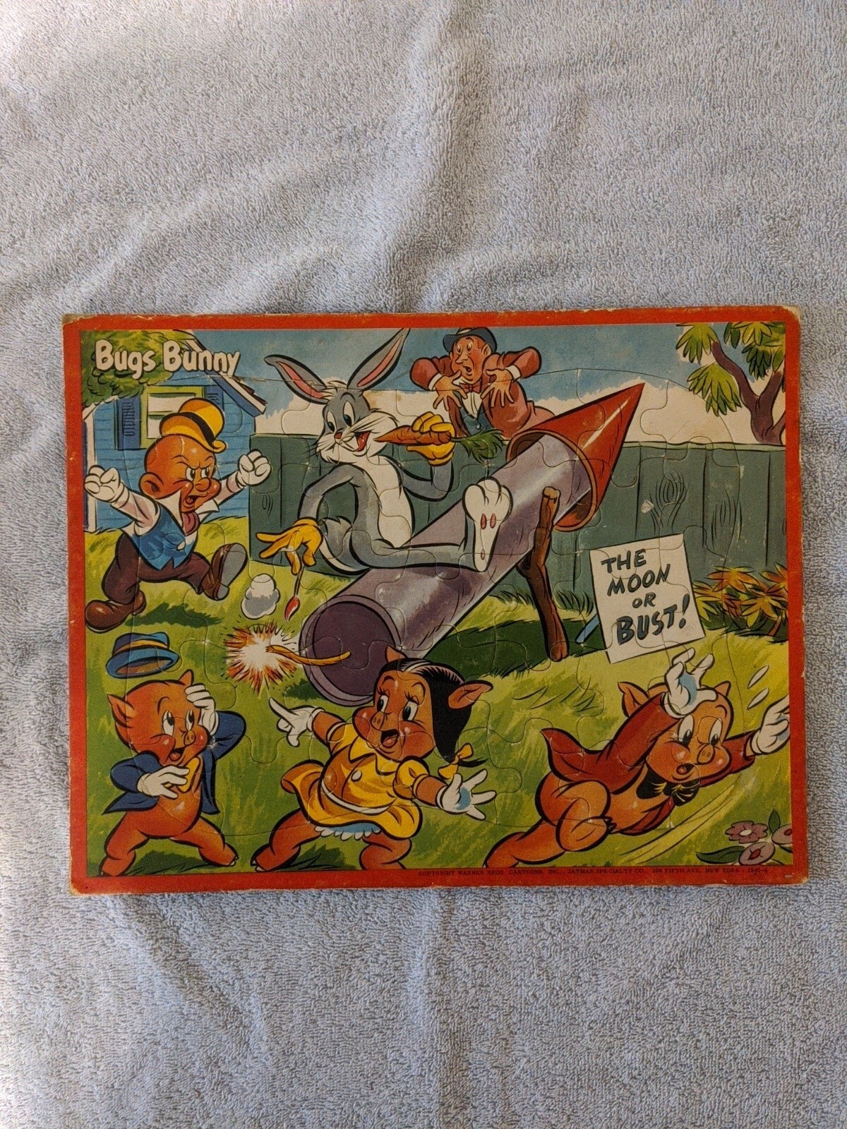 Vintage Warner Bros Cartoons Jaymar Specialty Co Bugs Bunny Jigsaw ...