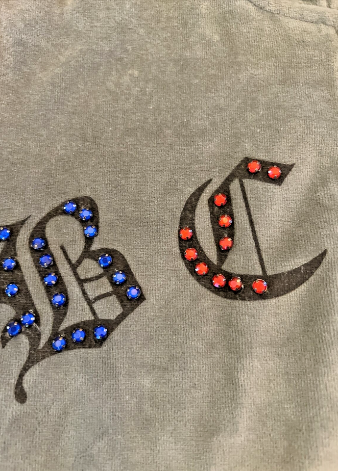 Y2K BCBG MaxAzria Velour Tracksuit Hoodie FESTIVAL RARE BLING ...