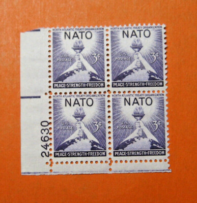 1952 NATO 3 Cent U.S. Block of 4 Stamps (No. 2) | eBay