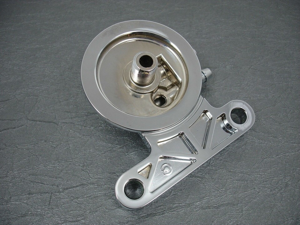 BRACKET OIL FILTER HARLEY PANHEAD SHOVEL SPORTSTER EVO UNIVERSAL SPIN ...