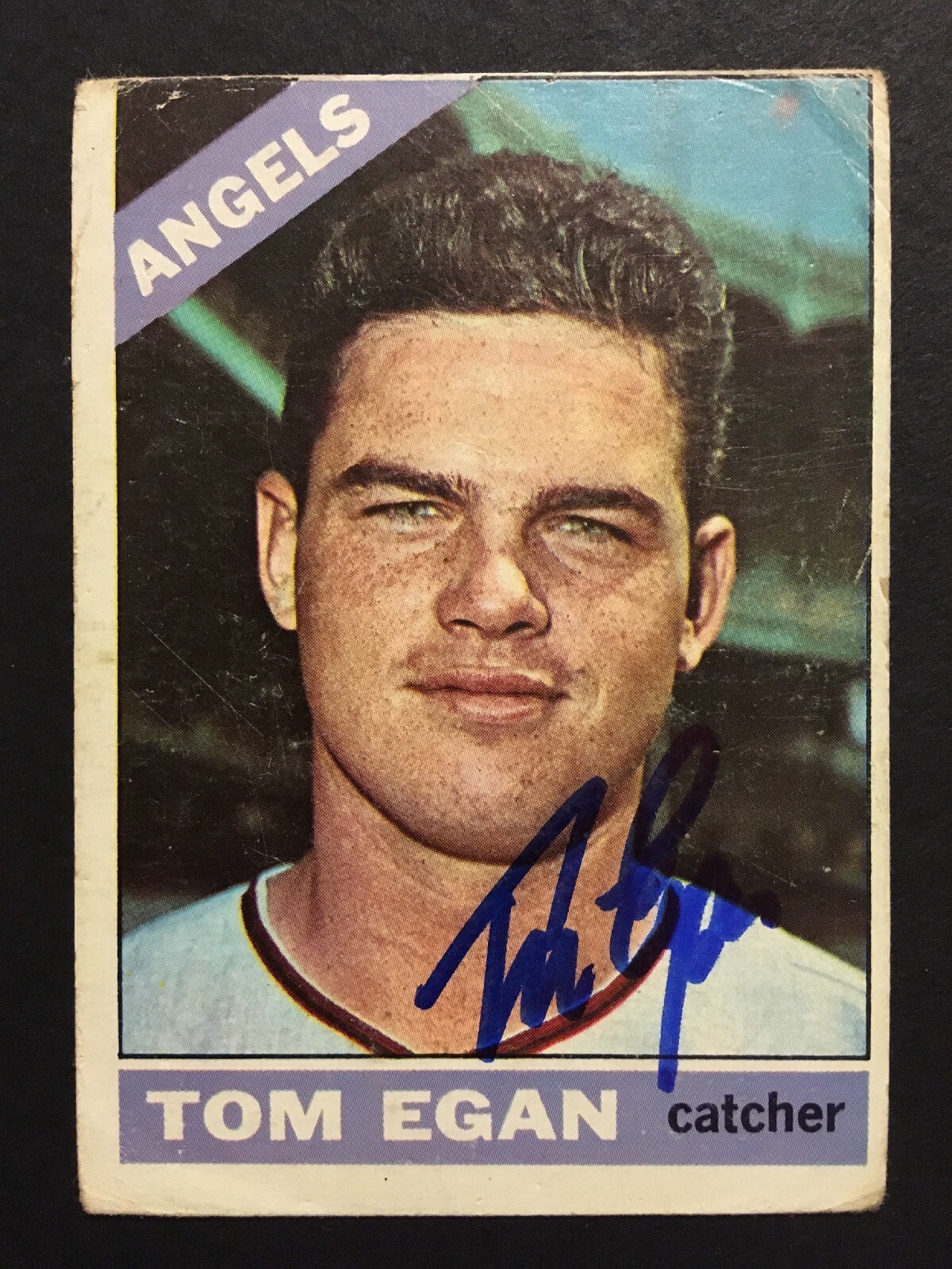 Tom Egan Angels Signed 1966 Topps Baseball Card #263 Auto Autograph 1 ...