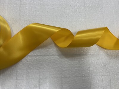 2” Light Yellow Single Face Satin Ribbon - 5 Yards | eBay