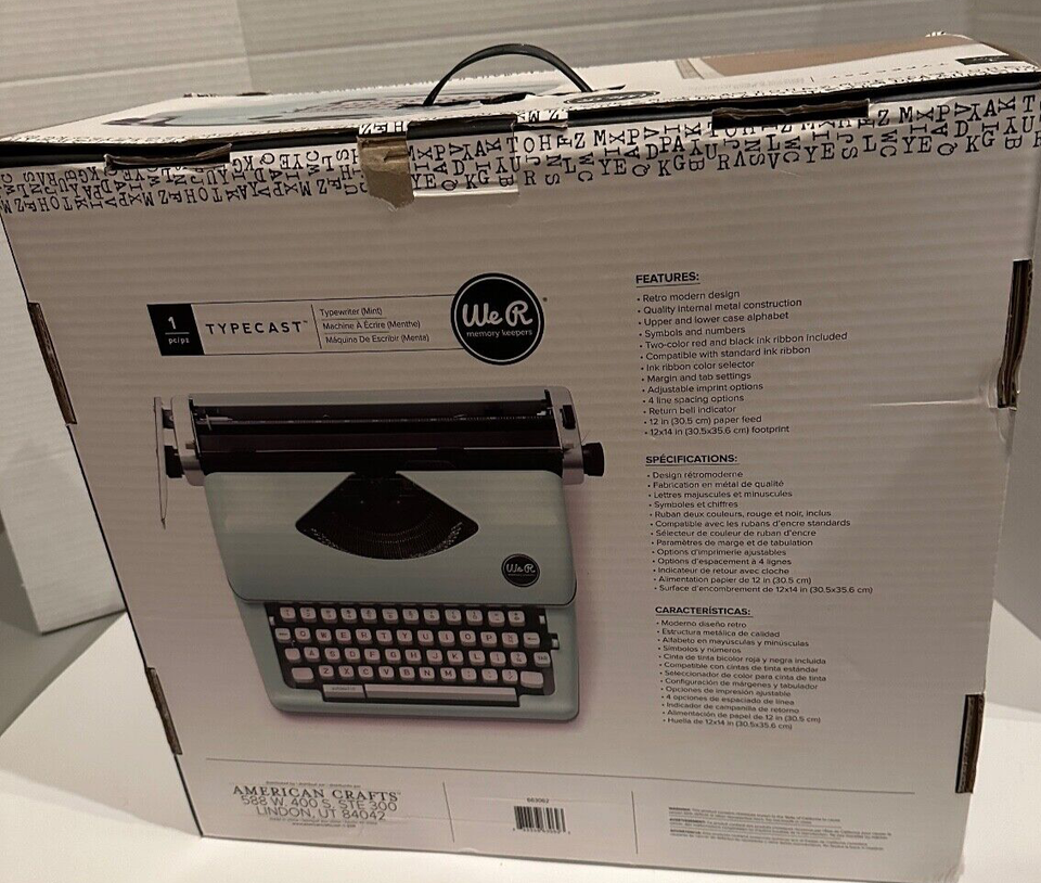Typecast Collection Retro Typewriter by We R Memory Keepers Mint NEW | eBay