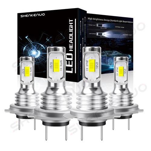 For Mercedes-Benz C250 C300 C350 4x 6000K LED Headlight Kit High &Low ...