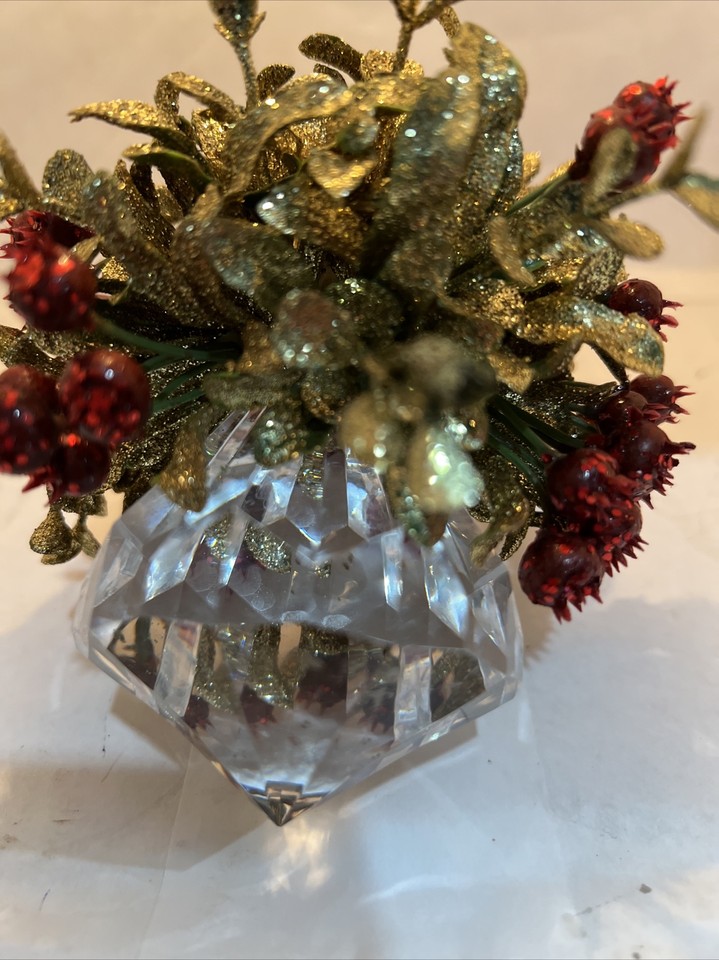 Ganz Kissing Krystal Mini Mistletoe Cardinal Jewel Ornament Crystal and ...