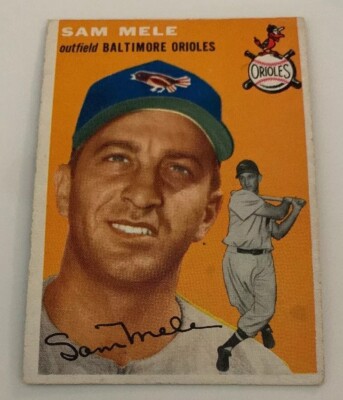 1954 Topps # 240 Sam Mele Baseball Card Baltimore Orioles | eBay