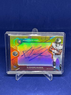 KE'SHAWN VAUGHN 2020 PANINI ELEMENTS ROOKIE NEON SIGNS ORANGE AUTO RC # ...