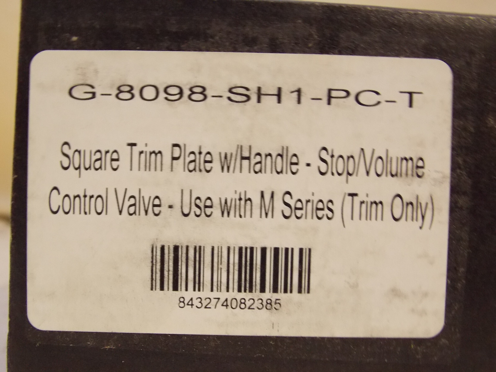 GRAFF G-8098-SH1-PC-T Square Stop/Volume Control Valve Trim w Knob ...