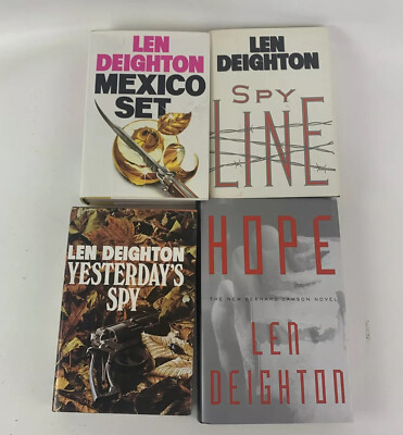 Lot of 4 Len Deighton Hardcover Books: Mexico Set, Spy Line, Hope ...