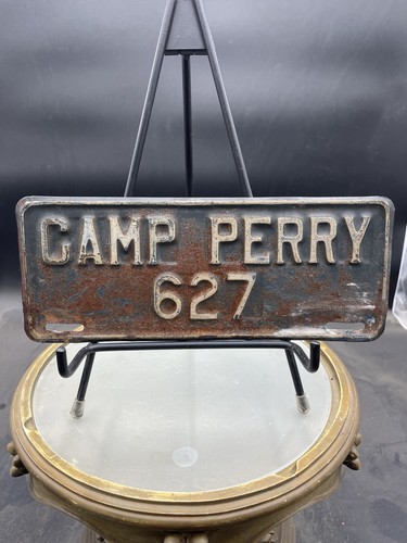Rare Camp Perry Ohio Military National Guard 10” License Plate/Topper ...