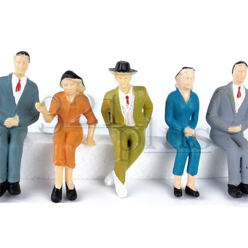 10 pcs Sitting 1:24 Scale Figures People G Scale Figures Male Female ...