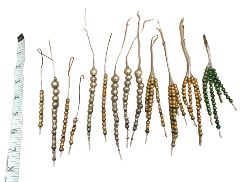 Vintage Christmas Decorations Floral Picks and Icicle’s lot of 13 | eBay