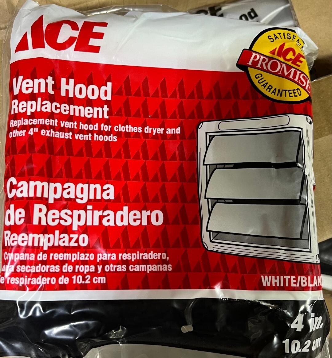 ACE Vent Hood Replacement 46692 4" White BOX OF 6 | eBay