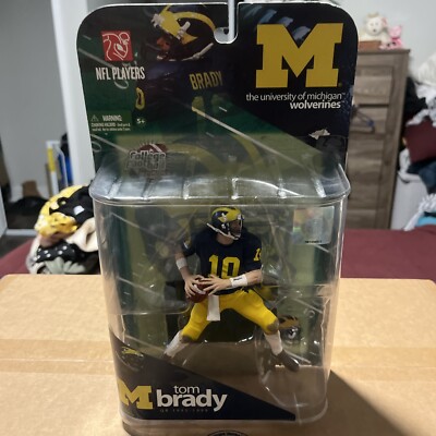 Tom Brady, McFarlane Toys NCAA Football Ser1 Michigan Wolverines Action ...