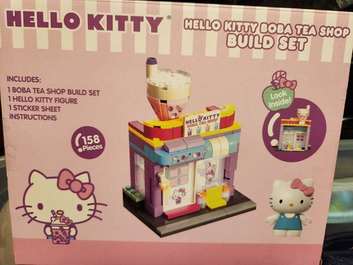 Sanrio Hello Kitty Boba Tea Shop w/Figure Building Blocks Brick Build ...