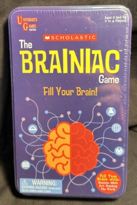 Scholastic The Brainiac Game Fill Your Brain University Games Ages 6 ...
