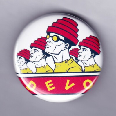 DEVO - Badges & Magnets - NEW WAVE Retro 1980s Gerald Casale 80's Art ...