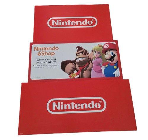 Lot Nintendo Promo Poster Vinyl Advertising Graphic Mario Donkey Kong ...