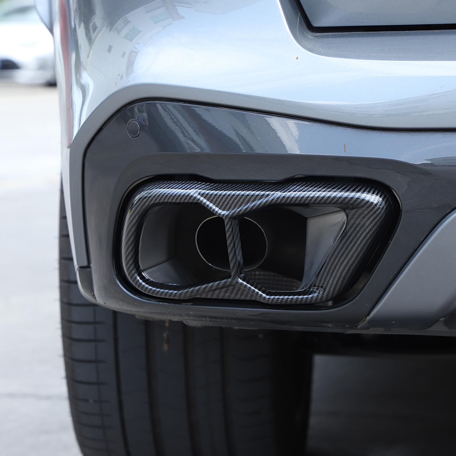 Carbon Steel Rear Cover Trim For BMW X5 X6 X7 M60 19+ | eBay UK