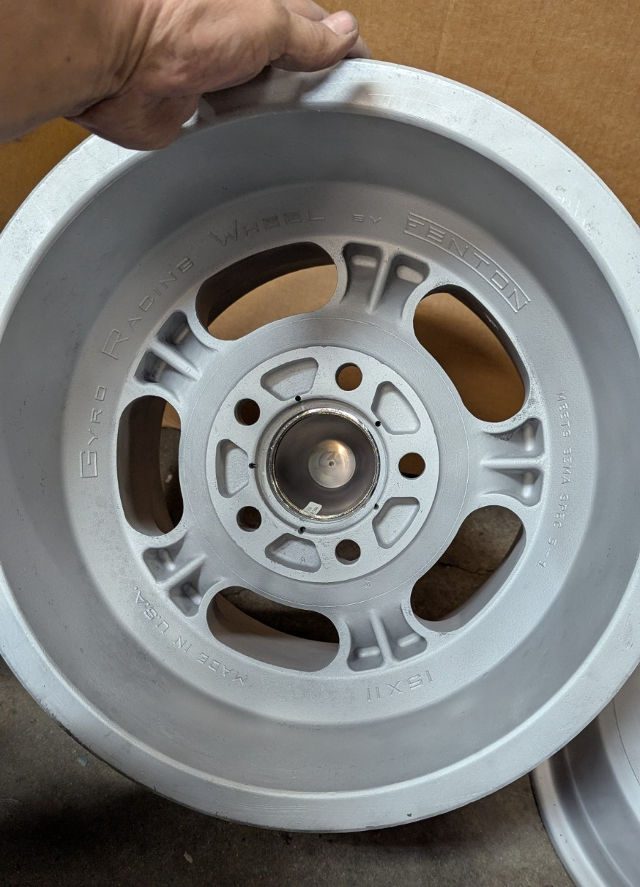 2 VINTAGE 15x11 FENTON GYRO SLOT MAG WHEELS HOTROD CUSTOM VAN TRUCK CAR ...